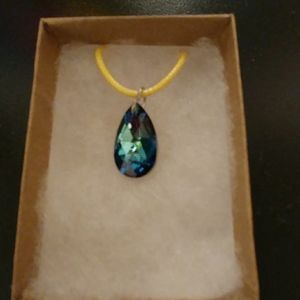Jewelry | Coastline Blue Crystal Teardrop Necklace | Poshmark